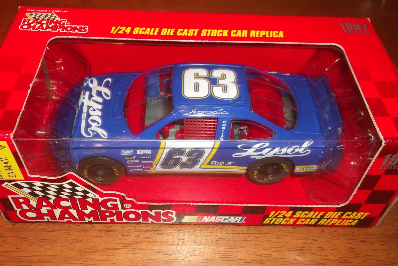 TRACY LESLIE #63 LYSOL RID-X 1997 EDITION RACING CHAMPIONS 1:24 SCALE ...