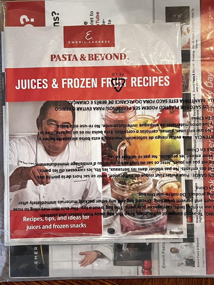 EMERIL LAGASSE / PASTA & BEYOND / 4 in 1 / PASTA MAKER-JUICER-FROZEN ...