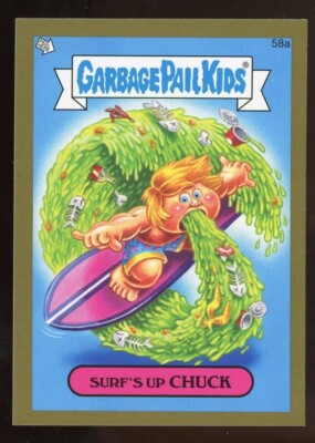 SURF'S UP CHUCK 2013 Garbage Pail Kids GPK Minis GOLD BORDER SSP SHORT ...