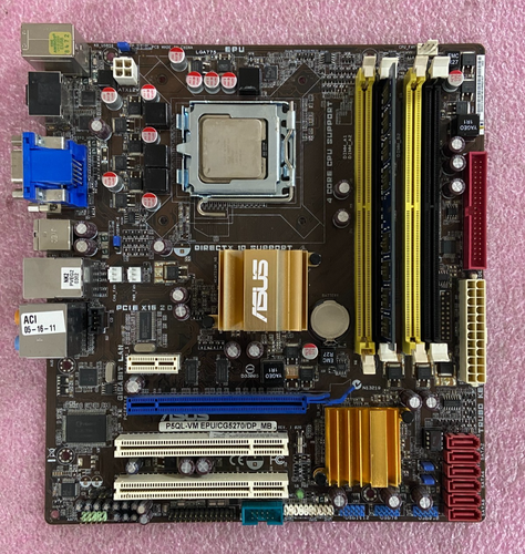 ASUS P5QL-VM EPU-/CG5270/DP_MB LGA 775 DDR2 Motherboard w/CPU & RAM ...