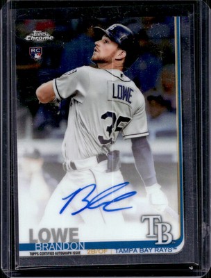 2019 Topps Chrome Brandon Lowe Rookie Auto Rookie #RA-BL Rays | eBay