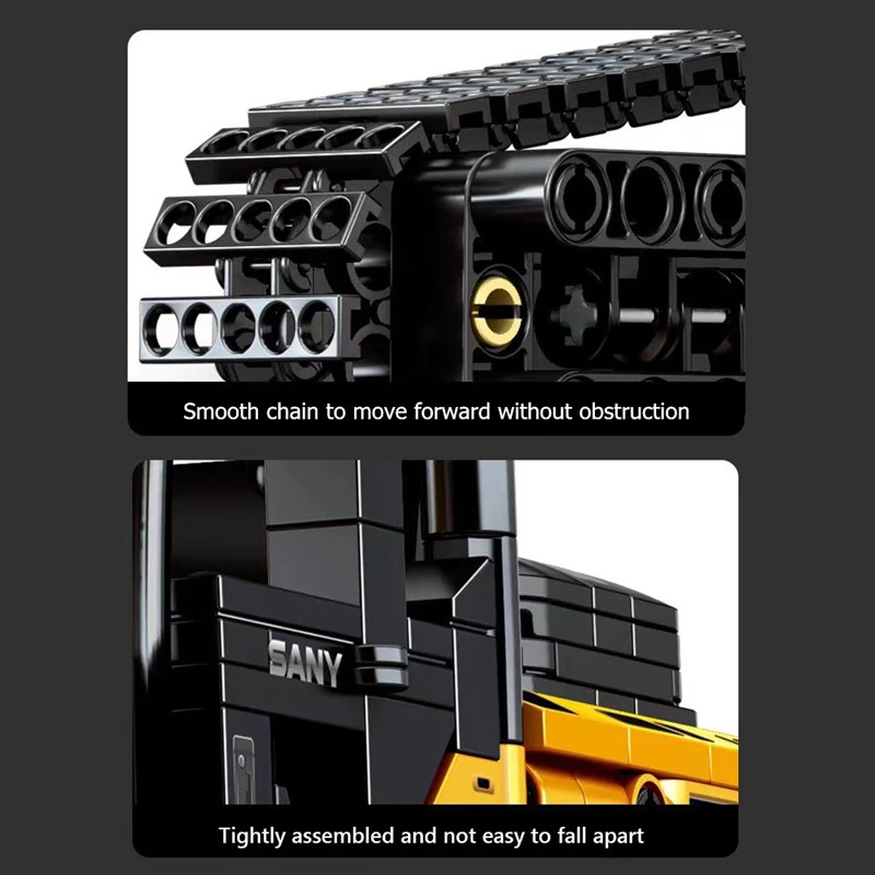 BLOCK 1022pcs Excavator Models Building Blocks MOC City Construction ...