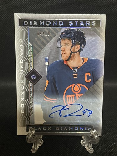 2021-22 Upper Deck Black Diamond Connor McDavid Purple Diamond Auto #4/ ...