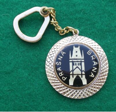 Vintage Prague Powder Tower Charles Bridge Czech Prasna Brana Key Chain ...