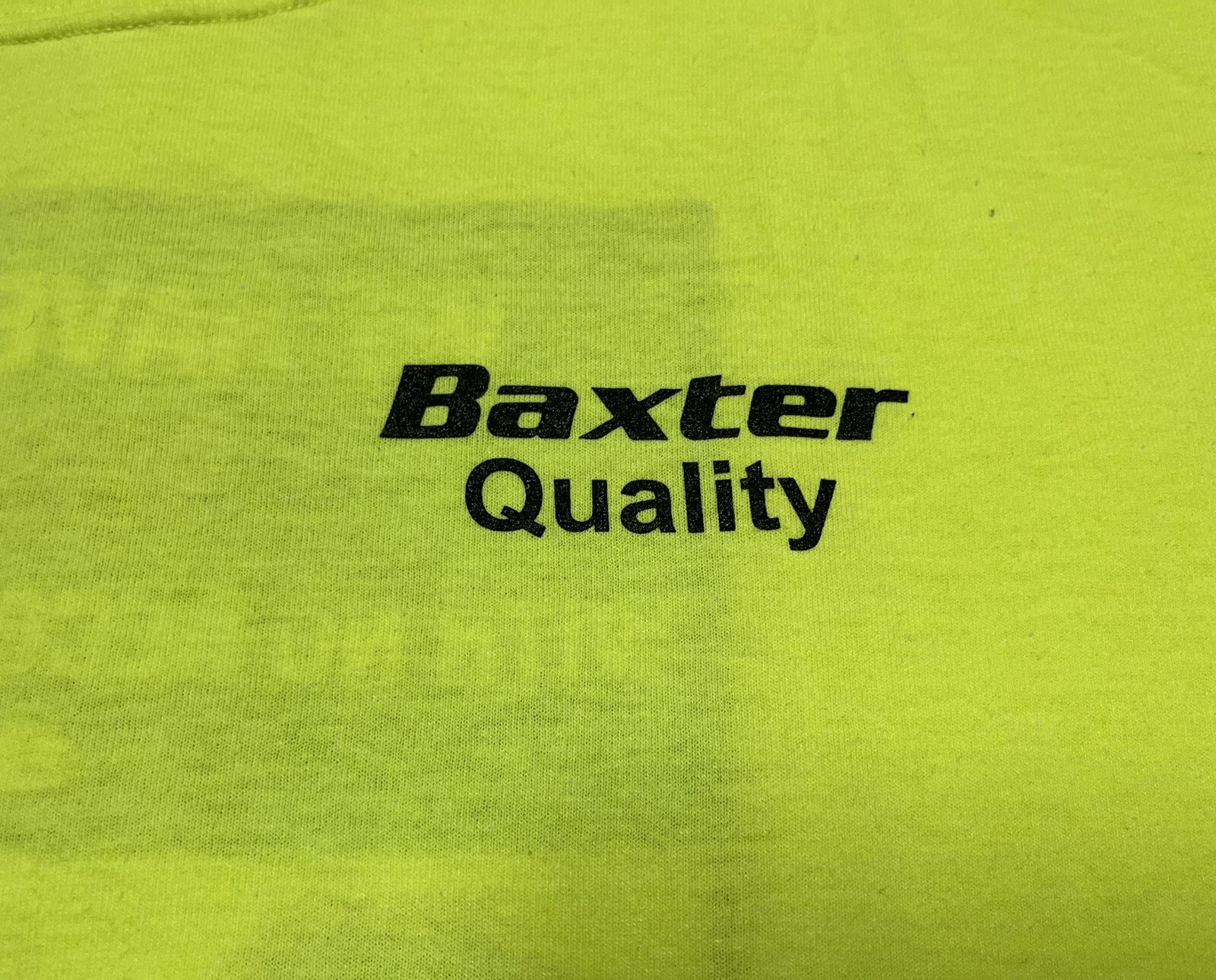 Baxter Quality Safety Chart Yellow Cotton Blend T-Shi… - Gem