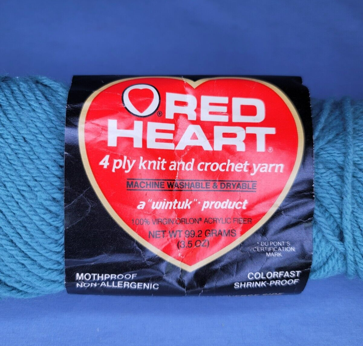 Blue Gray 807 Knit & Crochet Yarn VintageVirgin Orlon Acrylic Fiber 2.4 ...