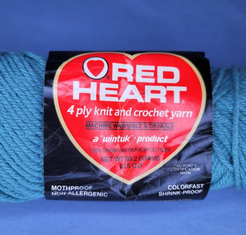 Blue Gray 807 Knit & Crochet Yarn VintageVirgin Orlon Acrylic Fiber 2.4 ...