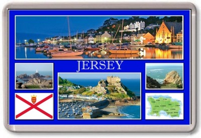 FRIDGE MAGNET - JERSEY - Large - Channel Islands St Helier TOURIST ...