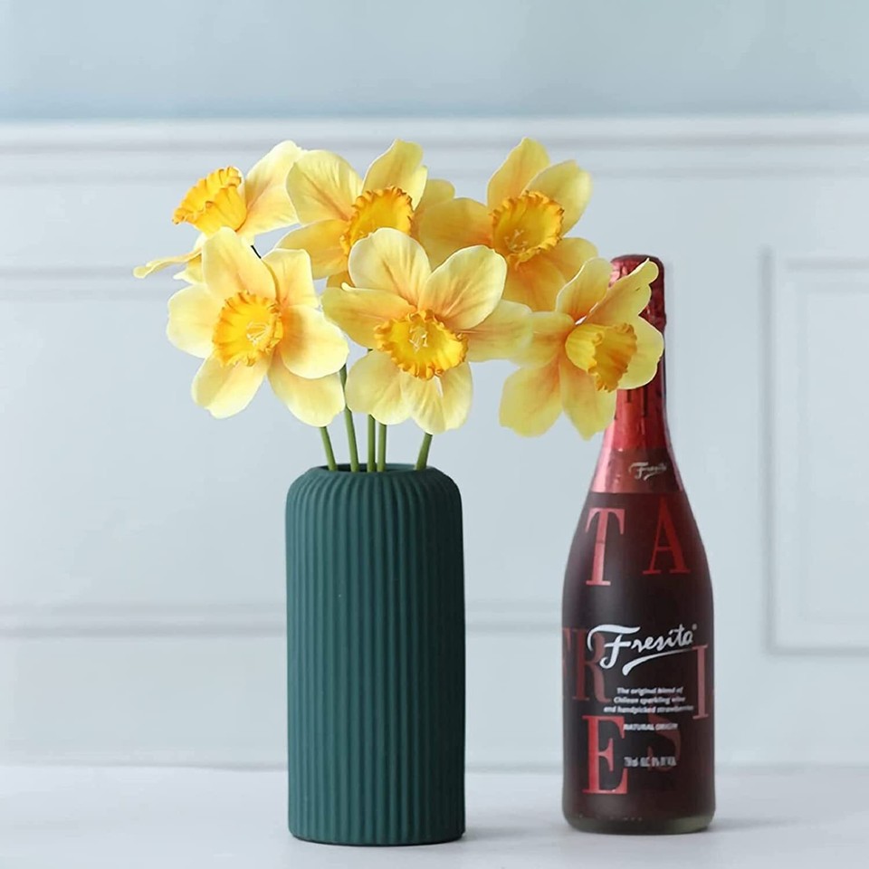 10pcs Artificial Daffodils Flowers Plastic Fake Daffodils Flower ...