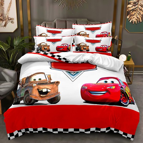 The Cars Kids Bedding Set 2/3 PCS Quilt Duvet Cover Dorm Single Double ...