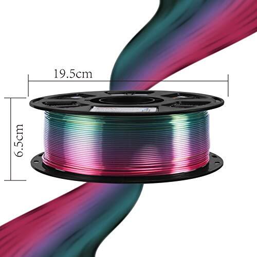 Silk Rainbow PLA 3D Printer Filament, 1.75mm PLA Fast Color Change ...