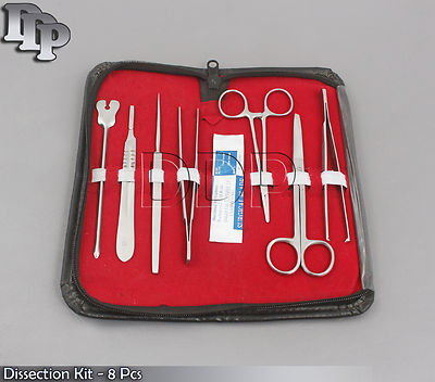 Dissection Kit - 8 Pcs Professional Biology, Anatomy & Veterinary ...