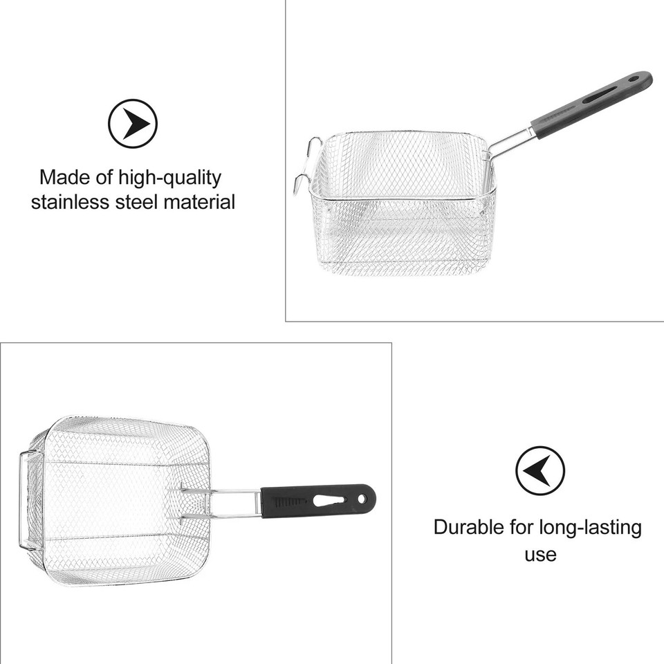 Wire Fry Basket Cooking Basket for Frying Deep Fryer Replacement Basket ...