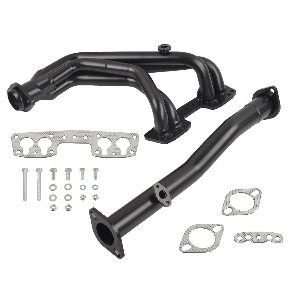 Black Exhaust Header Manifold For 90-95 Toyota 4Runner Pickup 2.4L 22RE ...