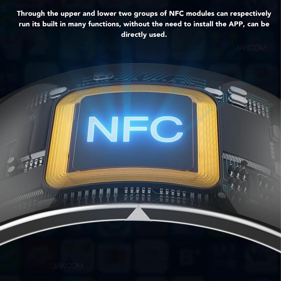 Wearable NFC Ring Ceramic Smart NFC Ring Easy To Use Multiple Chip ...