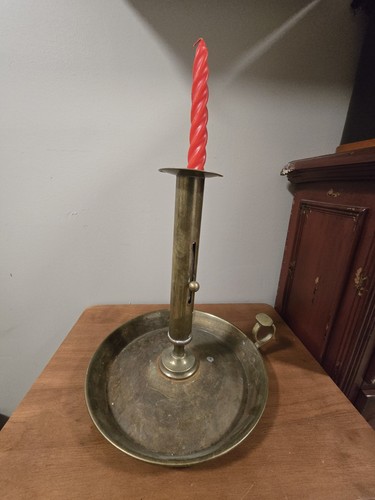 19th Century Brass Antique Historical Candlestick Adjustable Candle Holder | eBay