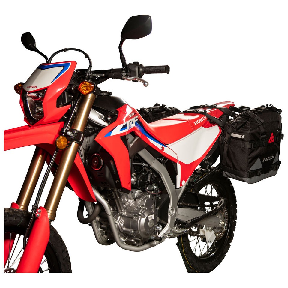 Tusk Pannier Racks With Pilot Bags Black/Gray Fits HONDA CRF300L 2021 ...
