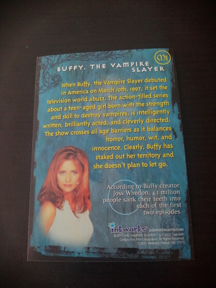 Buffy Season One Premium Trading Cards M1 2001 | eBay