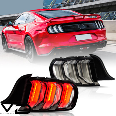 Pair VLAND LED Tail lights w/Sequential For 2015-22 Ford Mustang S550 ...