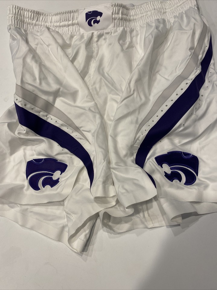 Game Worn Used Kansas State Wildcats KSU Basketball Shorts Nike Size 44 ...