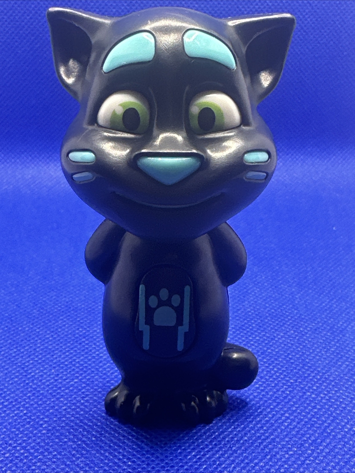Talking Tom 3.75" Black w/ Electric Blue 2016 McDonalds Outfit7 happy ...