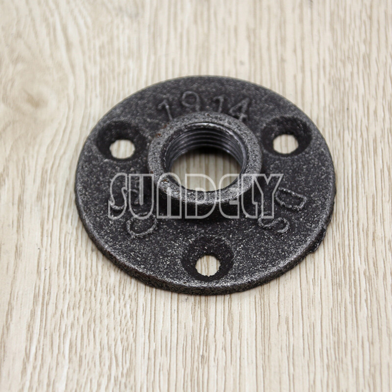 10X 1/2" 3/4" BSP Malleable Threaded Iron Pipe Fittings Floor Flange ...