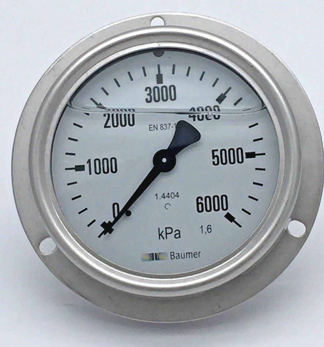 Baumer MEX3B51D29 BH1 Ind. Manometer Pres Gauge 1/4NPT 6000kPa ∅63mm ...