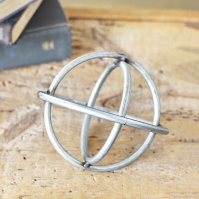 Industrial 6" Tin Sphere Decor | eBay