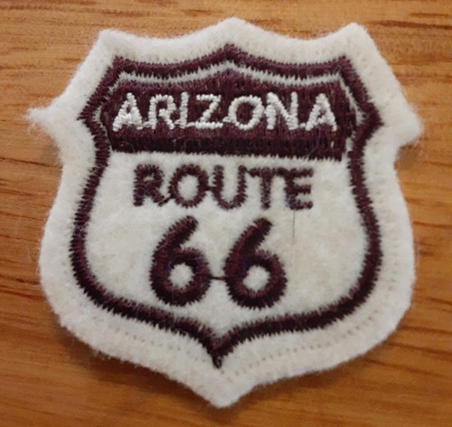 ARIZONA ROUTE 66 EMBROIDERED PATCH - IRON-ON APPLIQUE Highway Road Sign ...