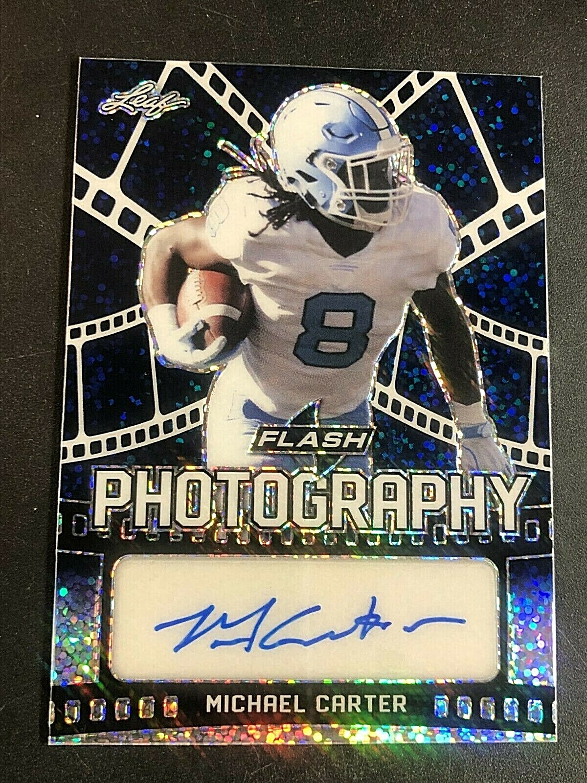 MICHAEL CARTER 2021 Leaf Flash Photography AUTOGRAPH Rookie Serial #d ...