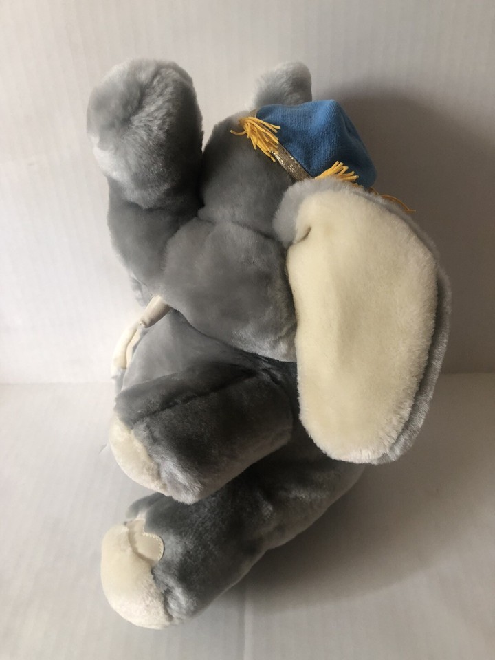 Snuggie Toy Plush Puppet Gray White Circus Elephant 1999 DGE 11" TUSKS ...