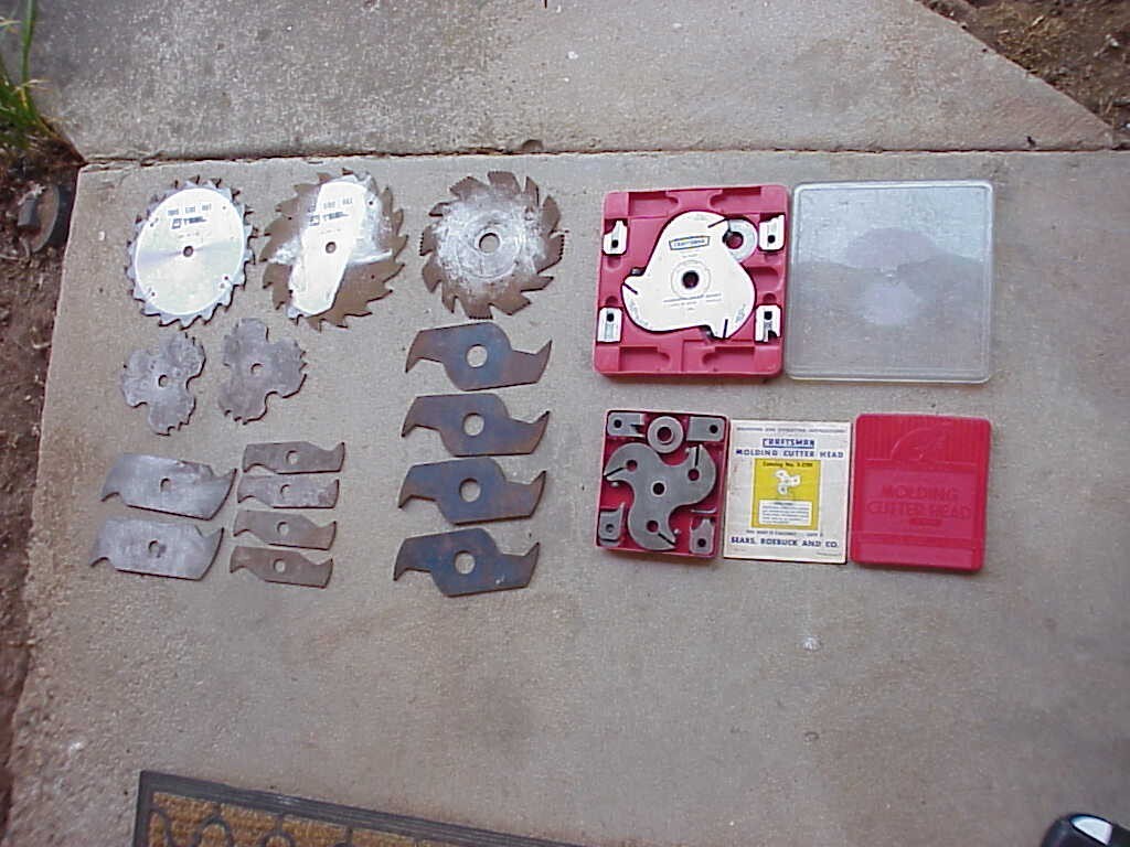 VINTAGE DADO CUTTERS AND 2 SETS OF DADO CRAFTMAN MOLDING CUTTER HEADS ...