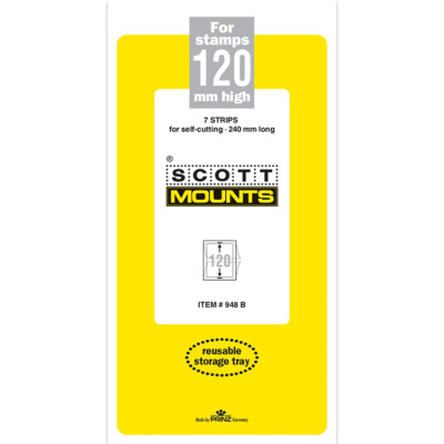 Scott/Prinz Pre-Cut Strips 240mm Long Stamp Mounts 240x120 #948 Black ...