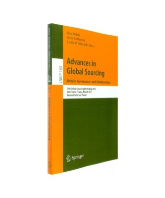 Advances in Global Sourcing. Models, Governance, and Relationships: 7th ...