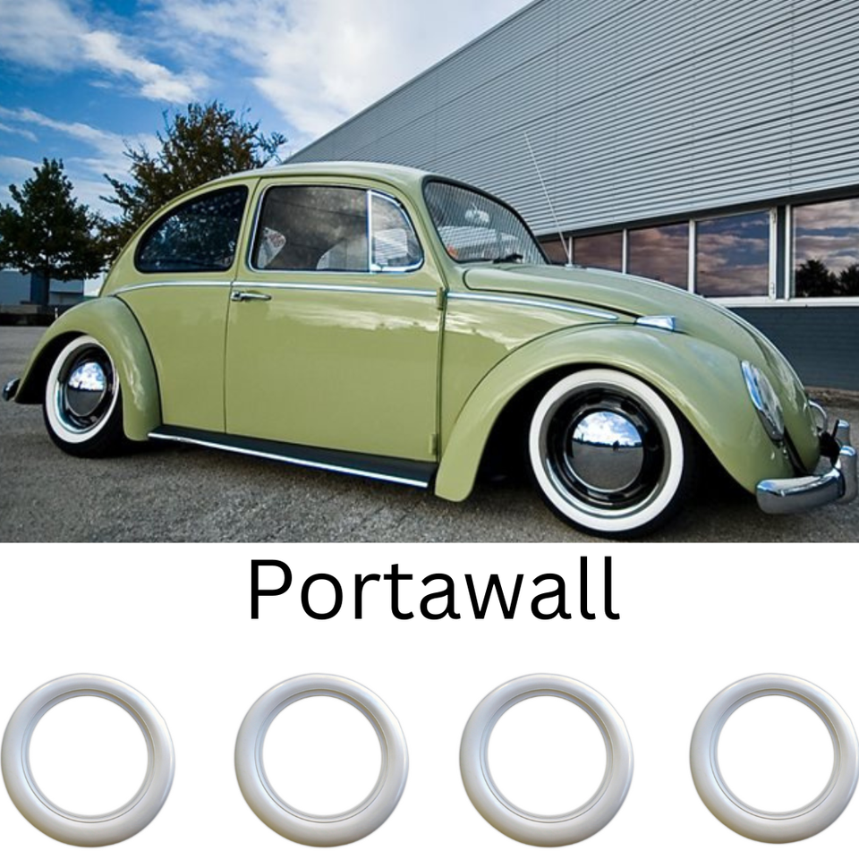 OMEGA Portawalls White Wall Tire Insert 15" Rims Sidewall Set 4x | eBay