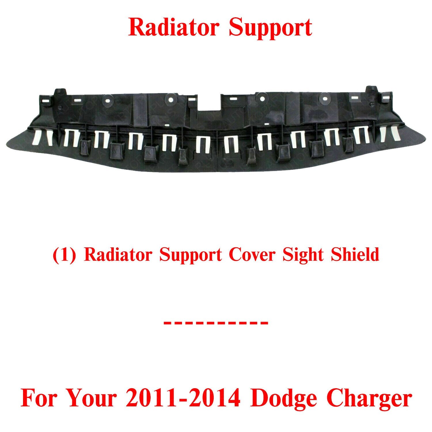 Radiator Support Cover Sight Shield Plastic For 2011-2014 Dodge Charger ...