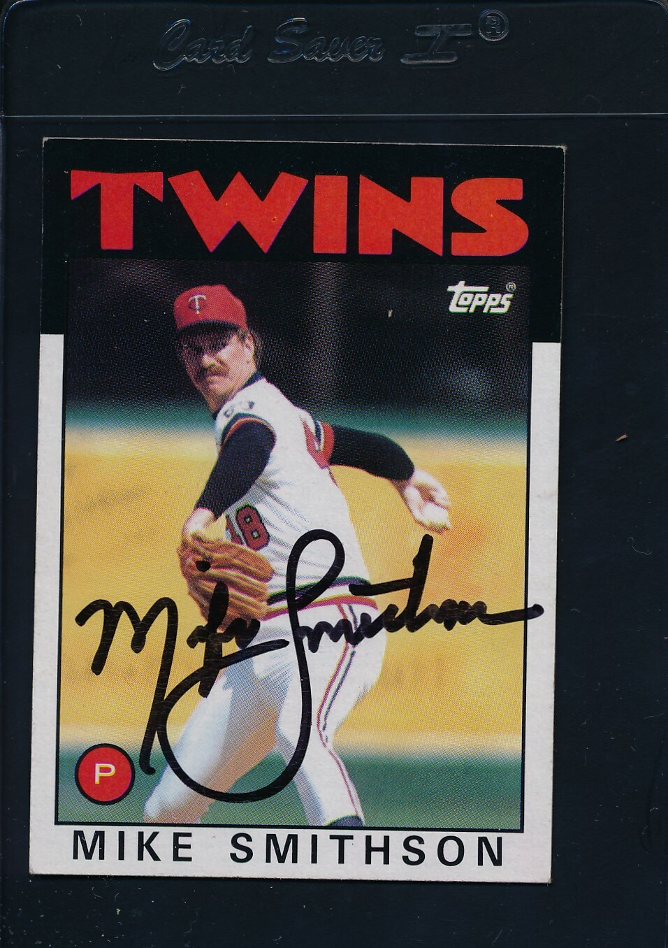 1986 Topps #695 Mike Smithson Twins Signed Auto *17563 | eBay