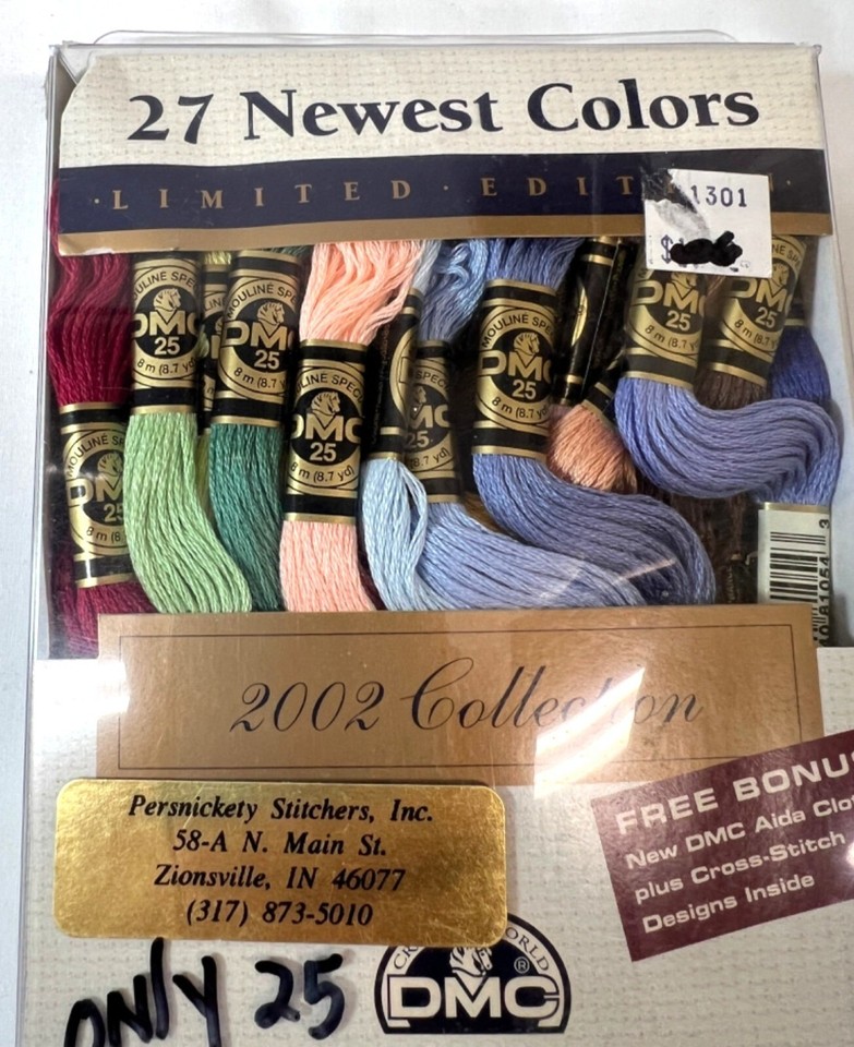 DMC Embroidery Floss 2002 Collection Limited Edition 25 Skeins 8.7 ...