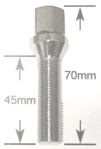 (20) 14x1.25 ACORN BLACK CONICAL CONE SEAT WHEEL LUG BOLTS MOST BMW 7 ...