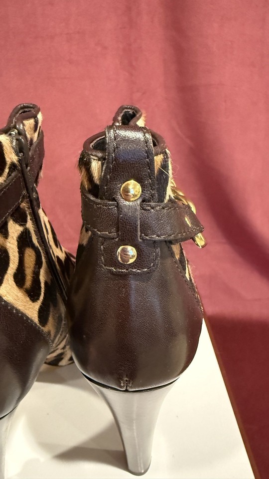 NIB COACH Leopard 10 B Anabelle Boots Booties A7091 Leopard Ocelot ...