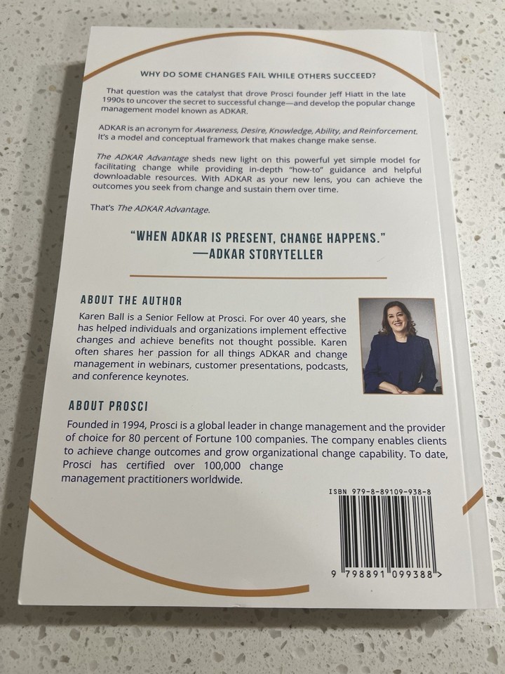 The ADKAR Advantage: Your New Lens For Successful Change | eBay