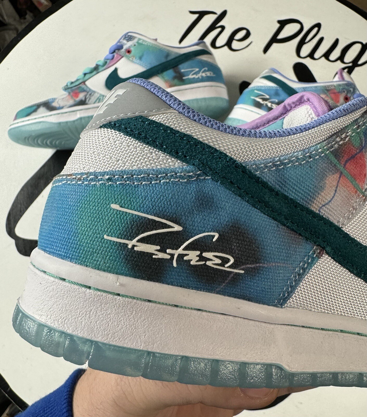 Size 11 Nike Futura Laboratories x Dunk SB Bleached Aqua Early ...