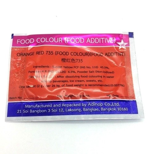 2x Orange Red Food Colour Powder Additive Coloring Safe Bakery Simple ...