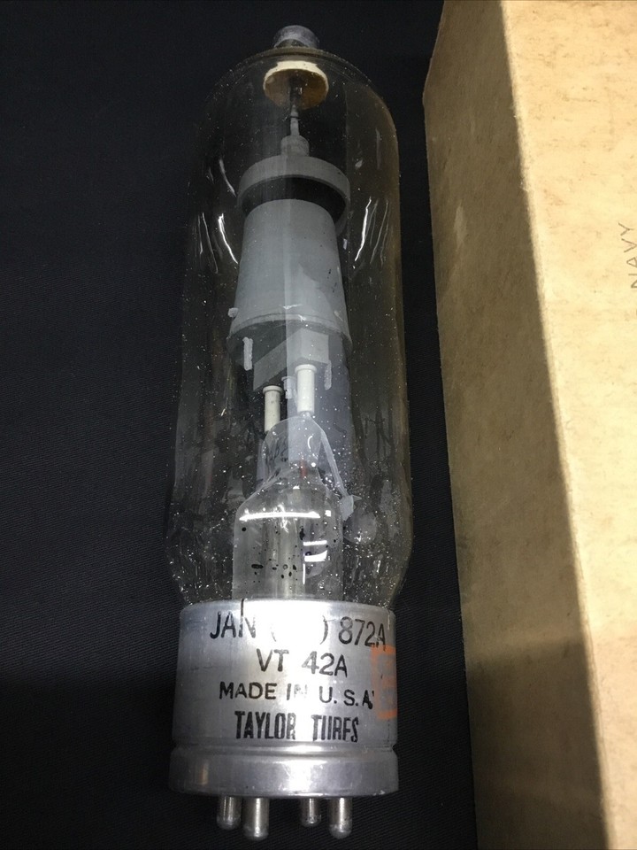 NOS NIB TAYLOR JAN 872A VT-42A Translite TRANSMITTING Ham VACUUM TUBE V ...