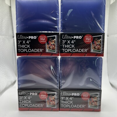 Ultra Pro 3X4 Thick 55pt Toploaders 4 Packs of 25 toploaders per pack ...