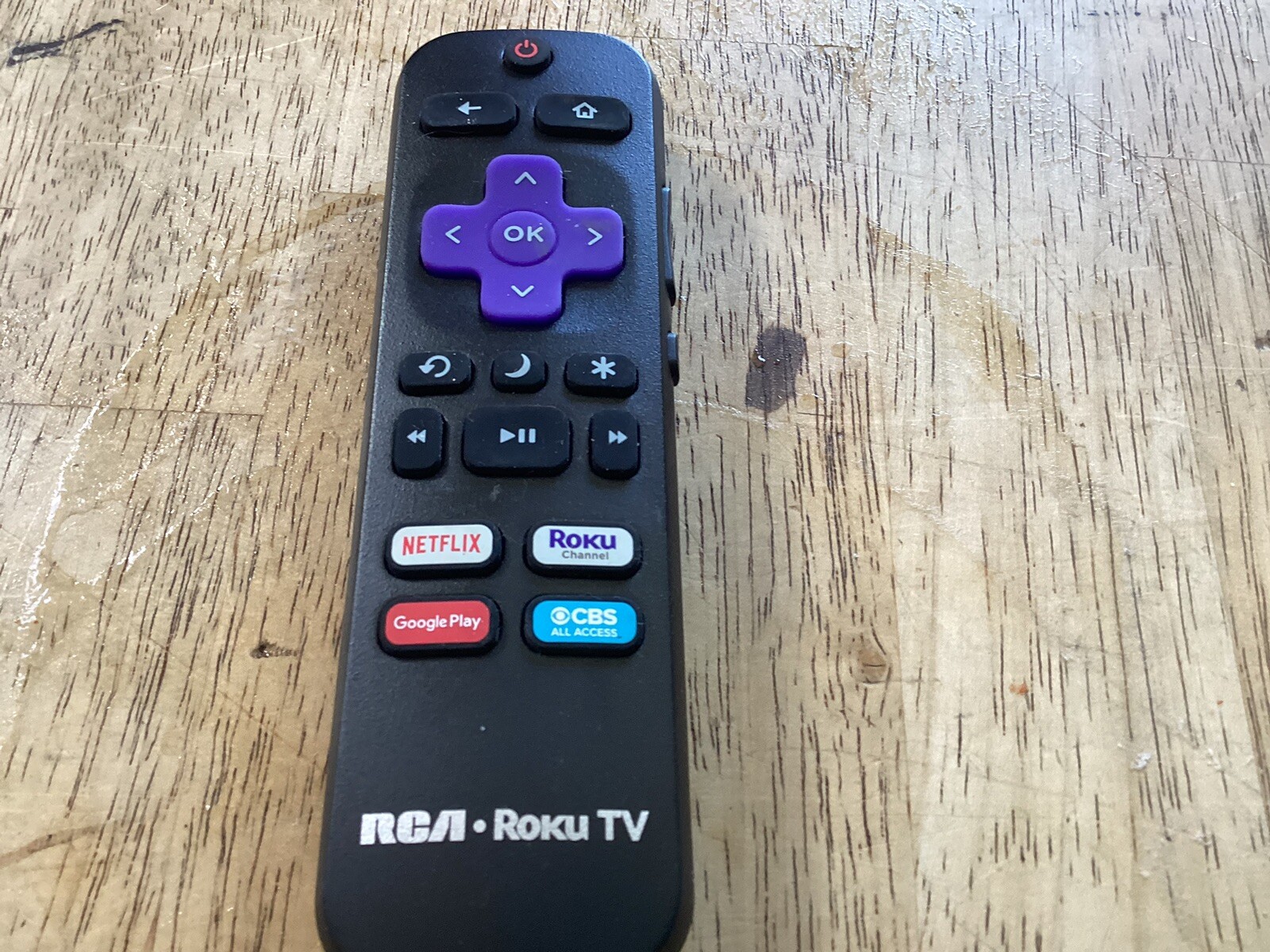 RCA TV Remote Control With Buttons Netflix Roku Goggle Play CBS All Acc ...