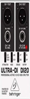 Behringer Ultra-DI DI20 Professional Active 2-Channel DI-Box/Splitter ...