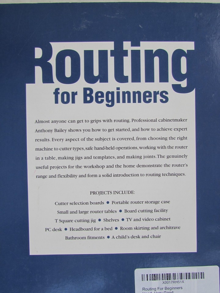 DIY Woodworking Manual Routing for Beginners How-to-Guide Paperback VG ...