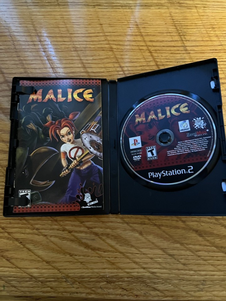 Malice (Sony PlayStation 2, 2004 PS2) Complete CIB W/ Manual ...