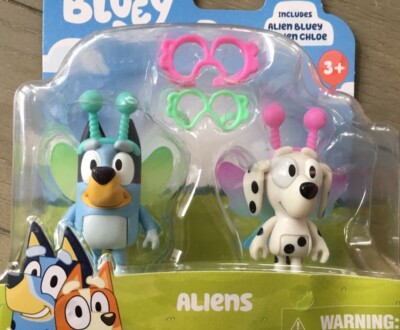 Bluey Aliens Bluey & Chloe 2 pack Figures In Hand!! | eBay